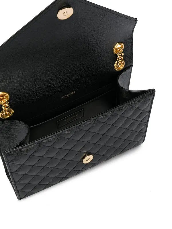 Saint Laurent Cassandra Quilted Shoulder Bag - Black