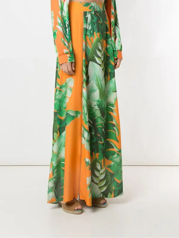 AMIR SLAMA Printed Maxi Skirt