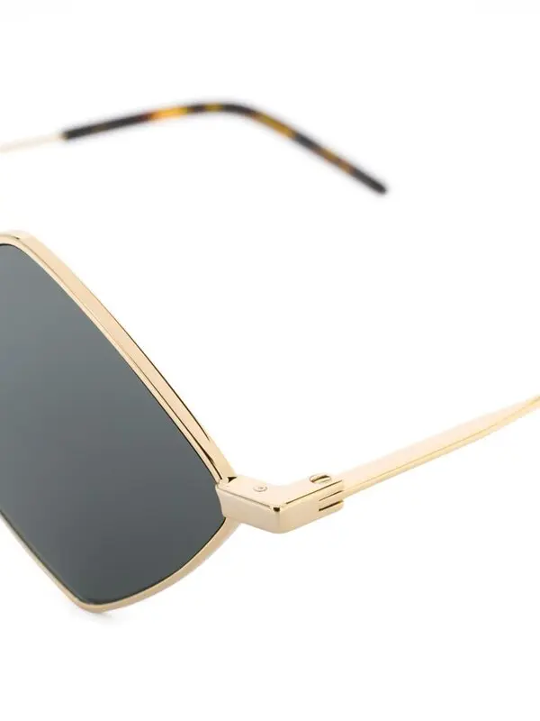 Saint Laurent Diamond-shape Frame Sunglasses - Black