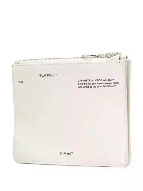 Off-White Diagonal Stripe Clutch