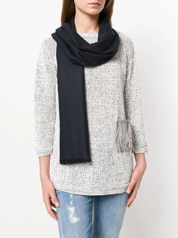 N.peal Pashmina Stole Scarf - Blue