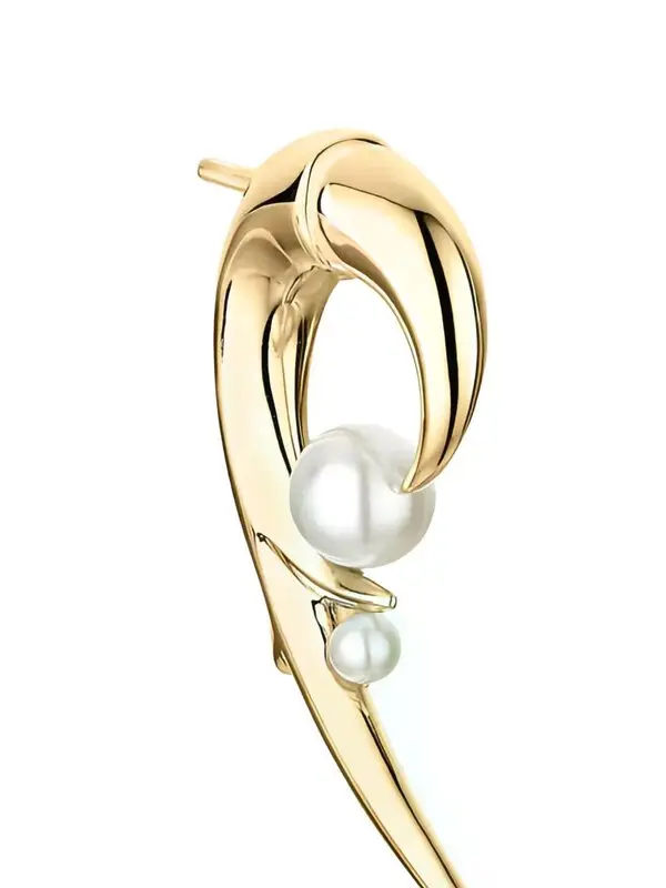 SHAUN LEANE 18k Yellow & Pearl Earrings