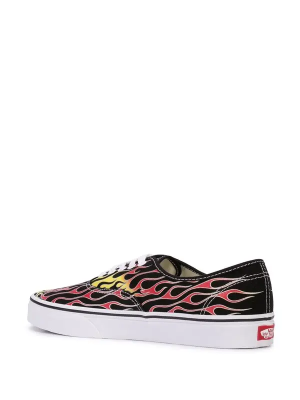 VANS Authentic Flame Print Sneakers - Black
