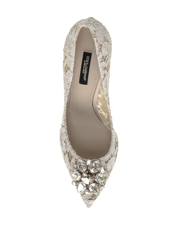Dolce & Gabbana Taormina Lace Crystal-embellished Pumps