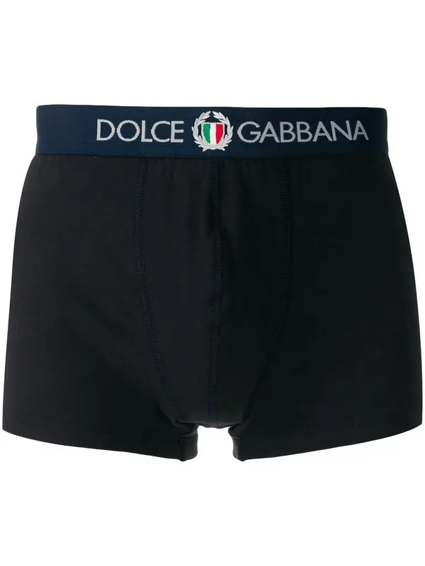 Dolce & Gabbana Logo-waistband Boxer Briefs - Blue