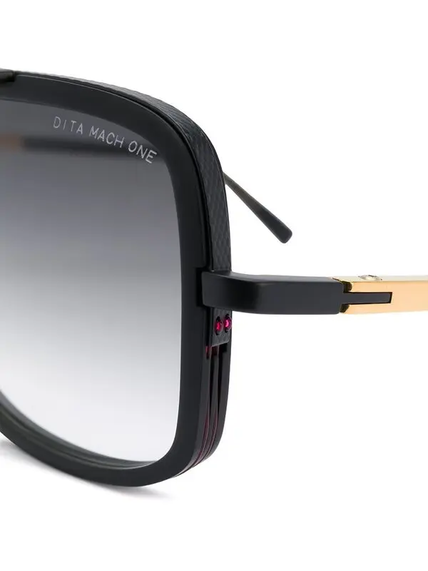 Dita Gradient Oversized Sunglasses - Black