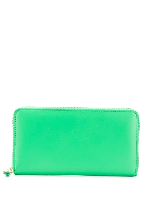 Comme Des Garçons Zip-around Leather Wallet - Green