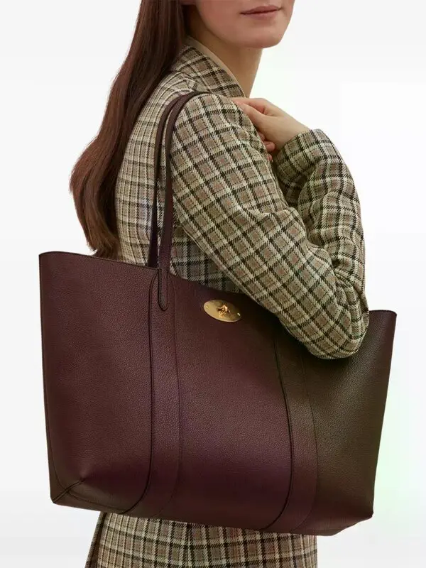 Mulberry Bayswater Grained Leather Tote Bag - Red