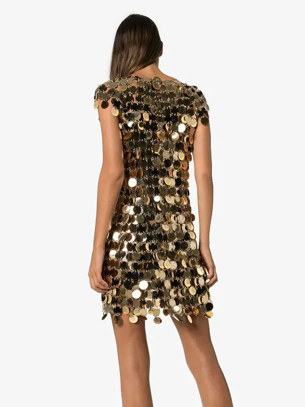 Rabanne Chainmail Mini Dress - Gold
