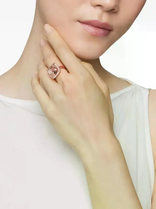 David Yurman 18kt Rose Gold Chatelaine Morganite And Diamond Ring - Pink
