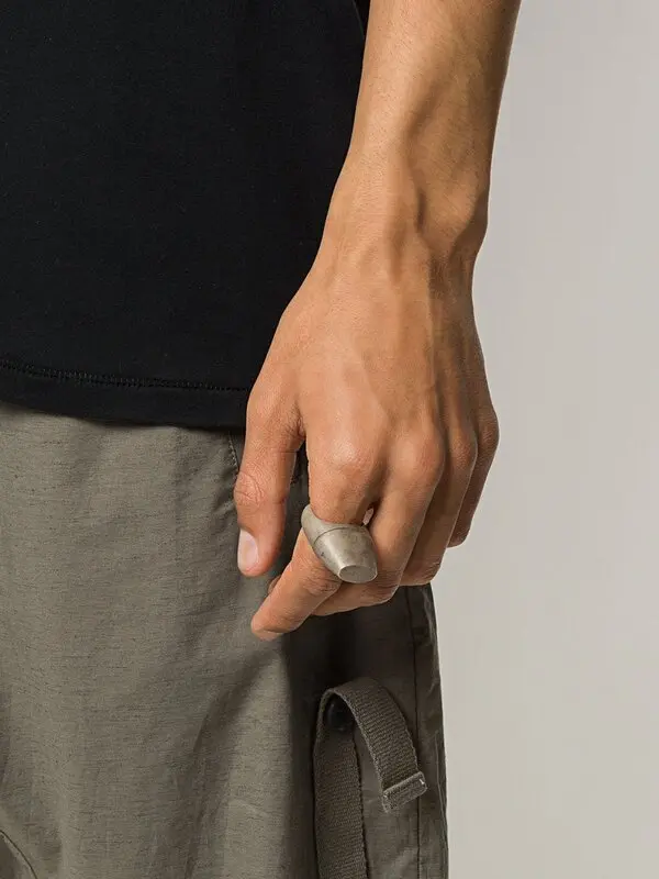 PARTS OF FOUR Geo Elipse Invert Ring - Silver