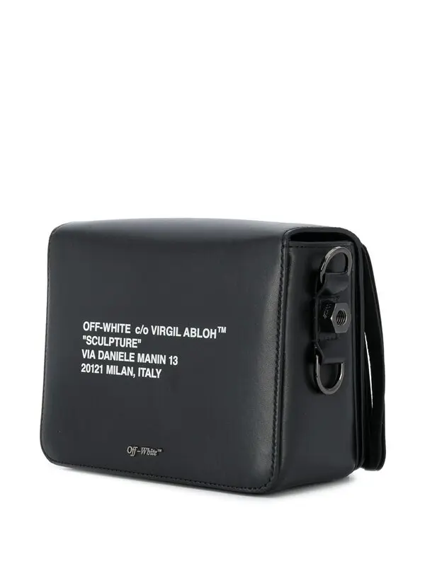 Off-White Fringed Flap Bag - Black