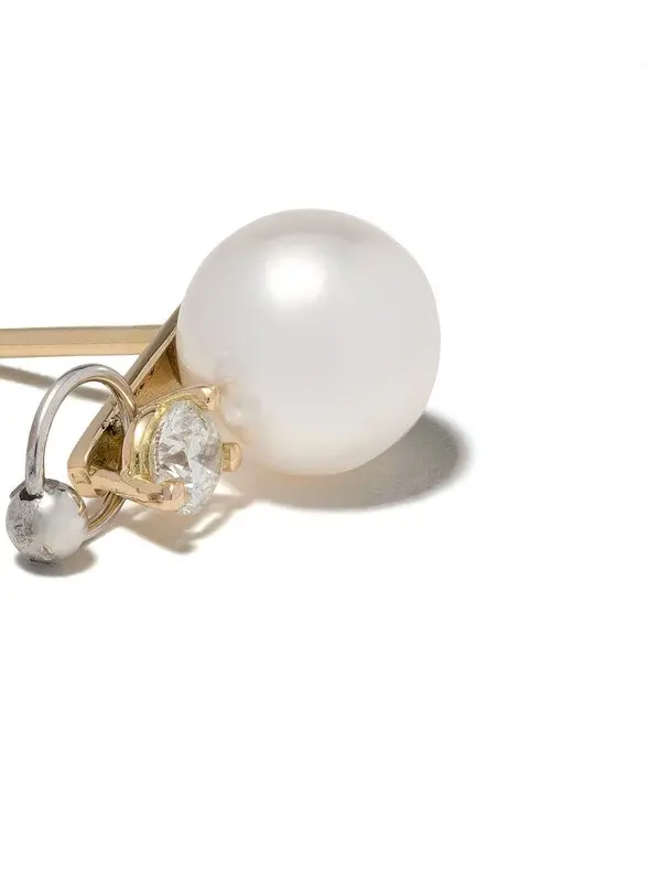 Delfina Delettrez 18kt Diamond And Pearl Earring