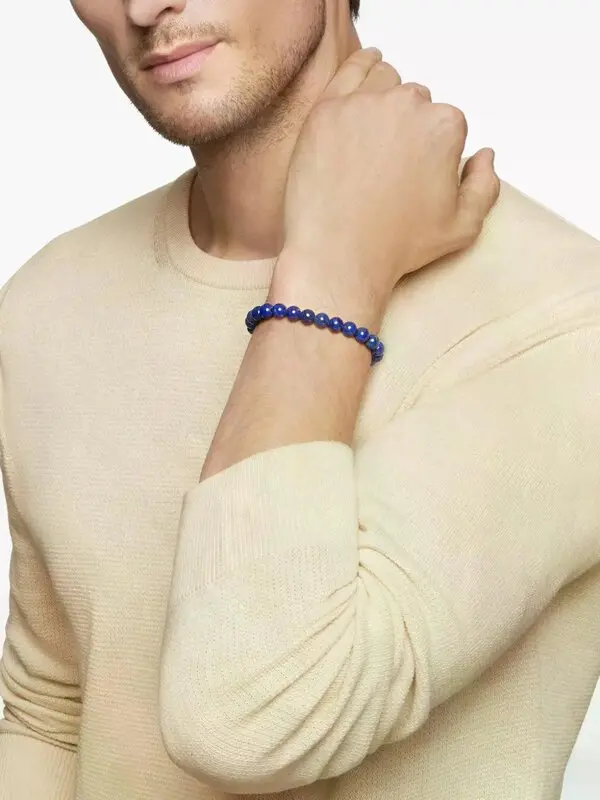 David Yurman Sterling Silver Spiritual Beads Bracelet - Blue