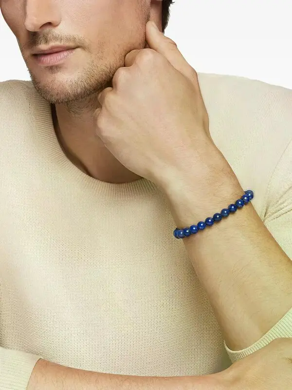 David Yurman Sterling Silver Spiritual Beads Bracelet - Blue