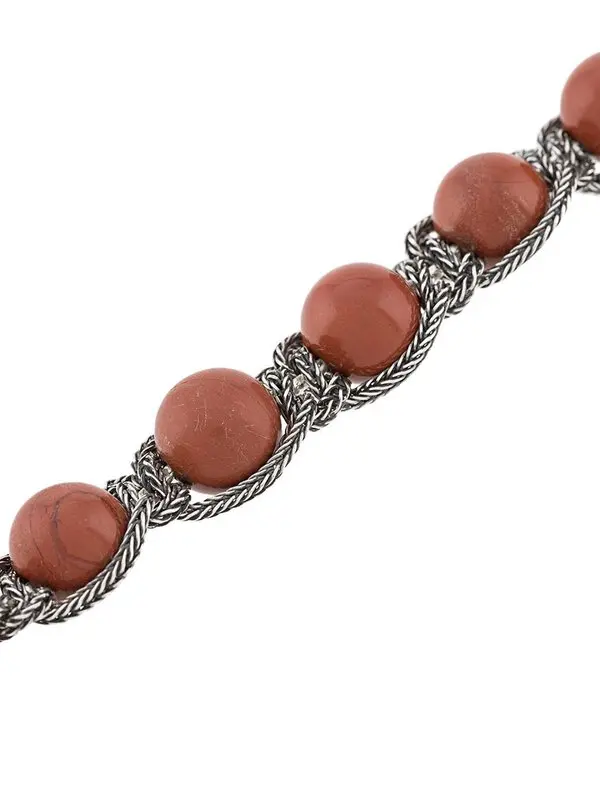 Emanuele Bicocchi Beaded Braided-chain Bracelet - Red