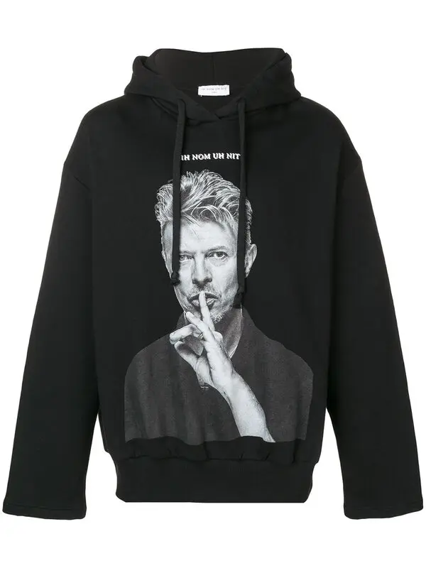 IH NOM UH NIT David Bowie Print Hoodie