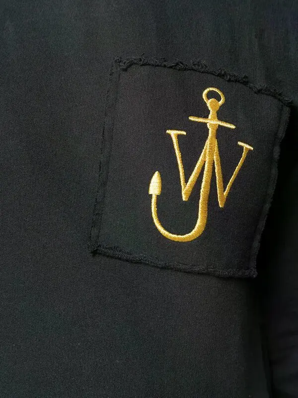 JW Anderson Logo Detail Cotton Sweater - Black