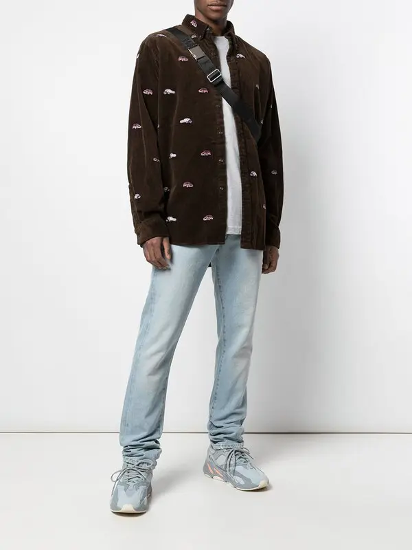 PALACE X Ralph Lauren Embroidered Gti Shirt - Brown