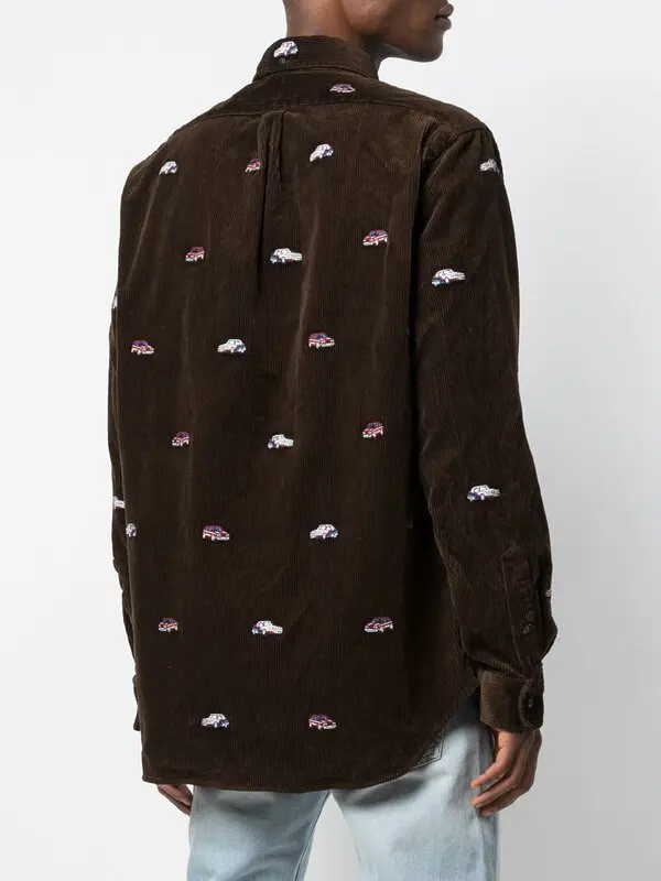 PALACE X Ralph Lauren Embroidered Gti Shirt - Brown