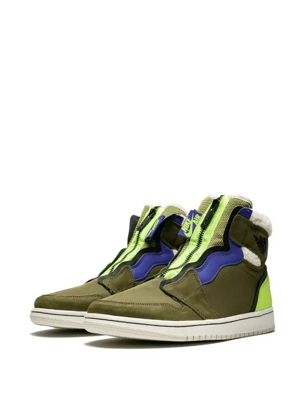JORDAN Air 1 High Zip Up Sneakers - Green