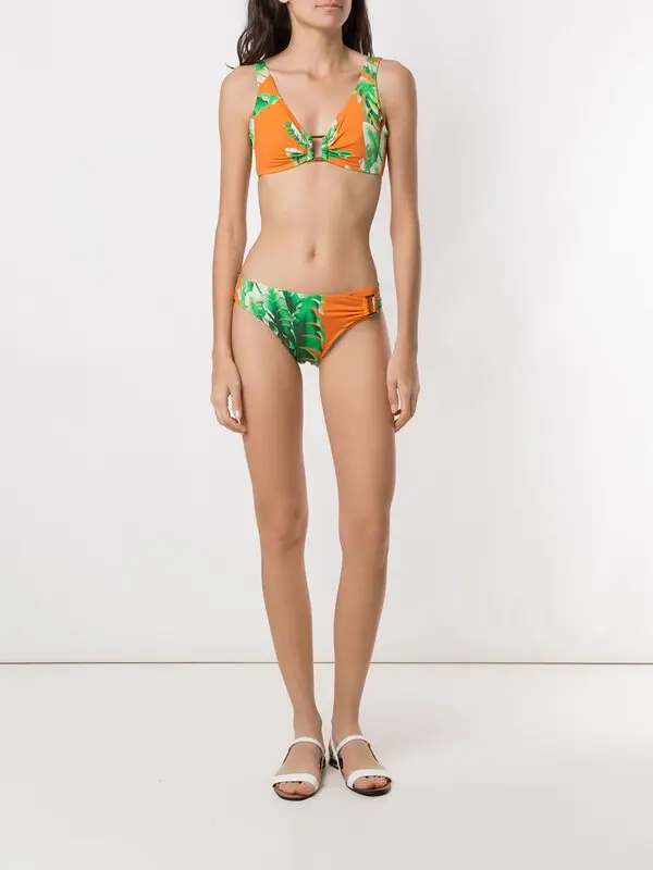 AMIR SLAMA Floral Print Bikini Set