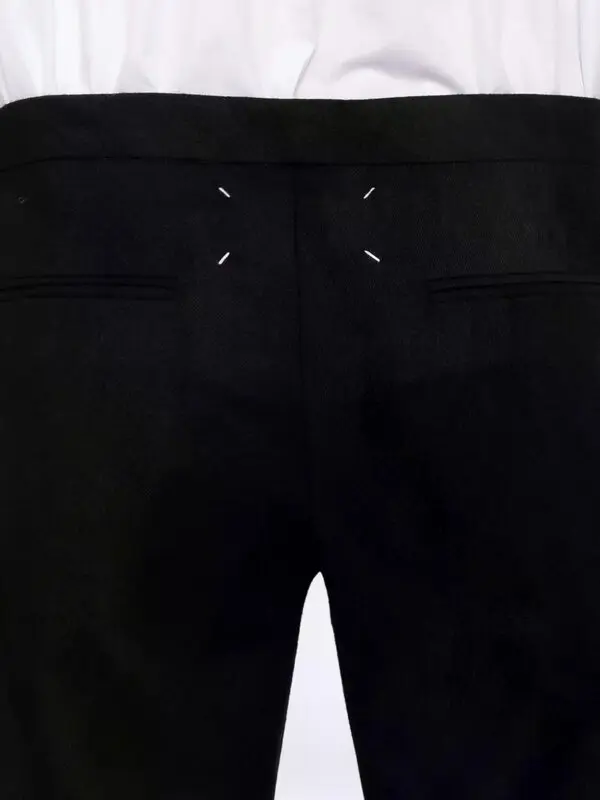 MAISON MARGIELA Four-stitch Drawstring Trousers - Black
