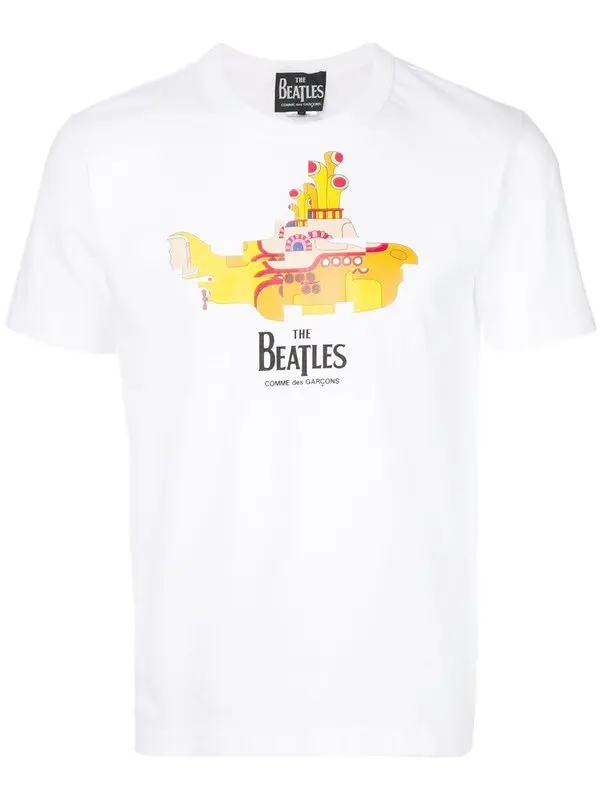 Comme Des Garçons The Beatles Print T-shirt - White