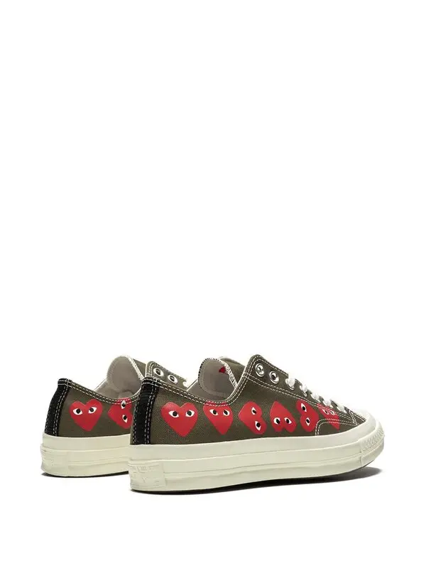 CONVERSE X COMME DES GARONS PLAY Chuck 70 Multi Hearts Sneakers - Green