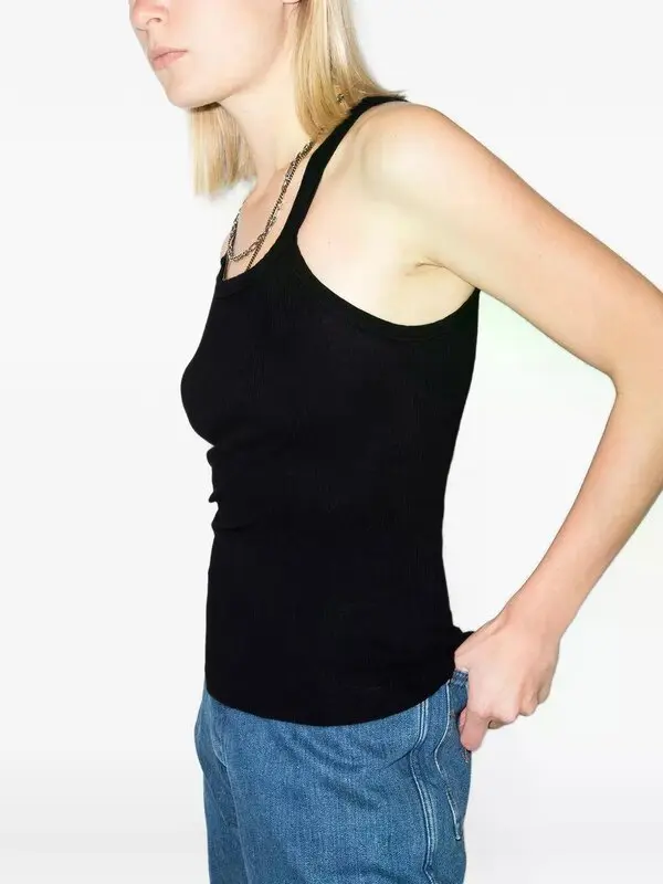 RE/DONE Ribbed Tank Top - Black