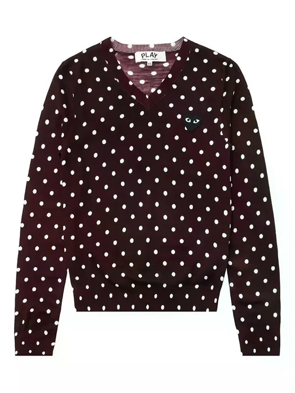 Play Comme Des Garcon Polka-dot Jumper - Red