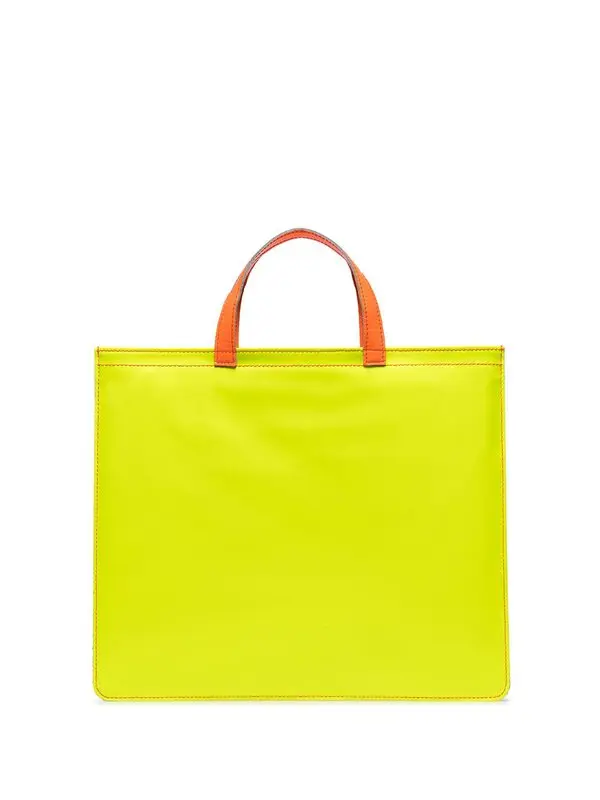 Comme Des Garçons Colour-block Leather Tote Bag