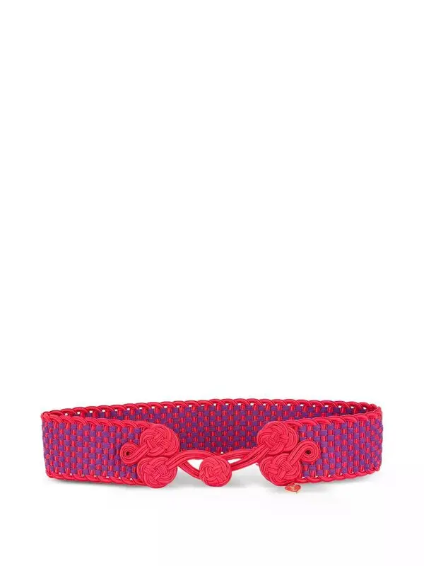 Saint Laurent 1980s Interwoven Belt - Red