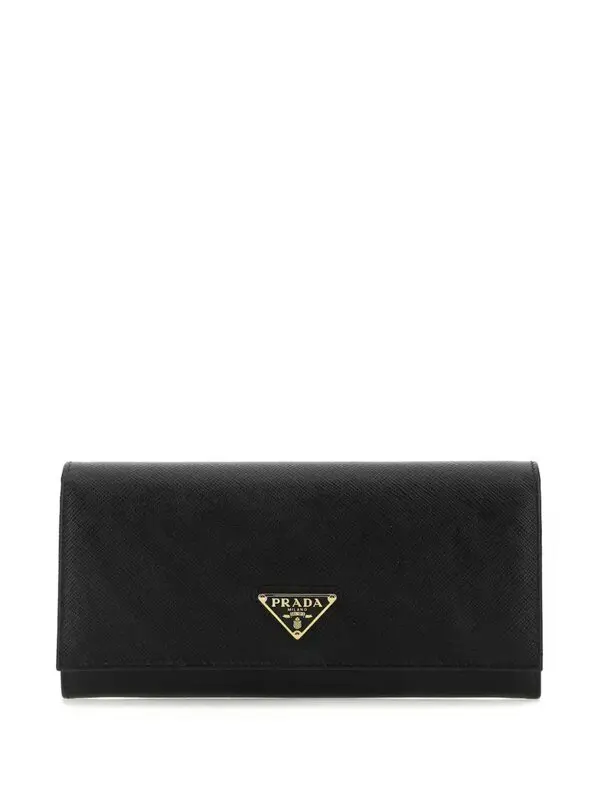 Prada Large Leather Wallet - Black