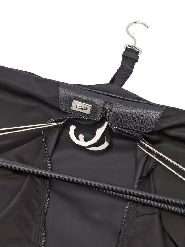 PRADA ガーメント Prada Saffiano Leather And Nylon Garment Bag - Black | Editorialist