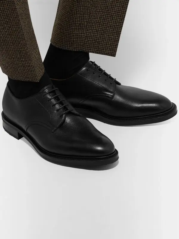 EDWARD GREEN Windermere Cross-grain Leather Derby Shoes Uk 11.5