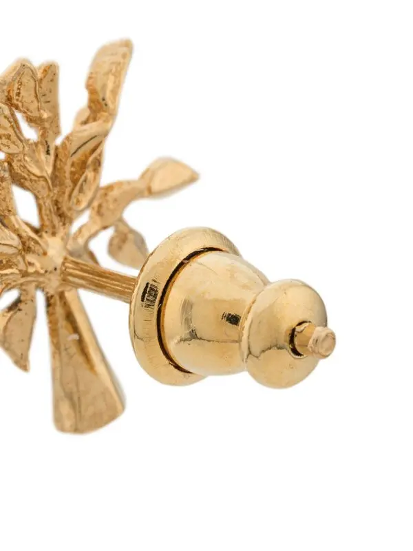 Mulberry Logo Tree Stud Earrings - Gold