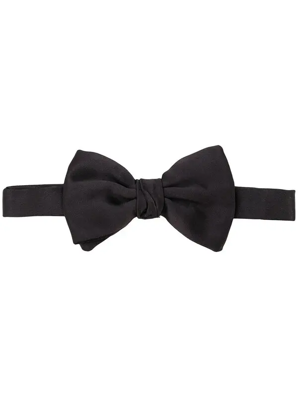 Giorgio Armani Silk Bow Tie - Black
