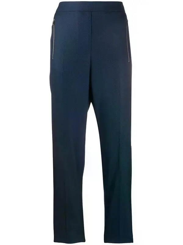 Stella McCartney Zipped Pockets Cropped Trousers - Blue