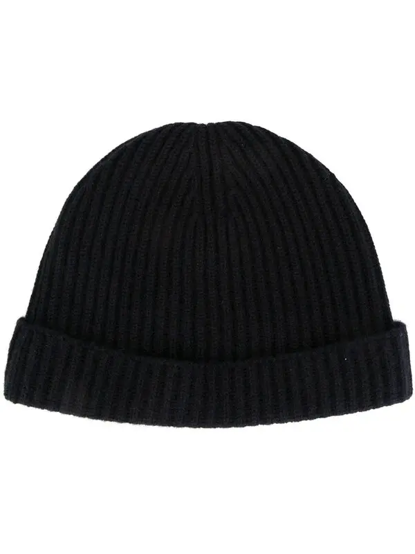 N.peal Ribbed-knit Cashmere Beanie - Blue