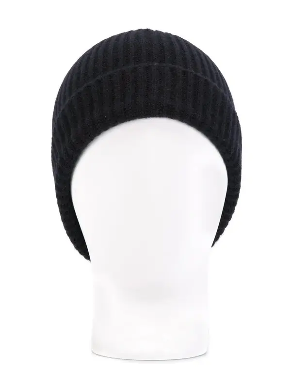 N.peal Ribbed-knit Cashmere Beanie - Blue