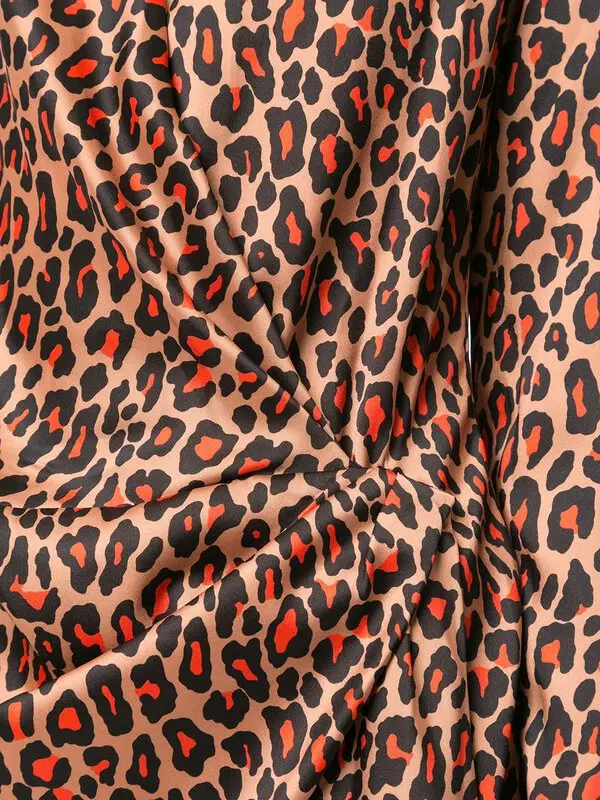 Paule Ka Leopard Print Wrap Dress
