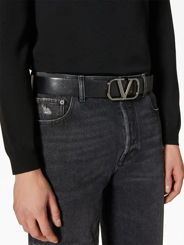 Valentino Garavani 40mm Vlogo Signature Belt - Black