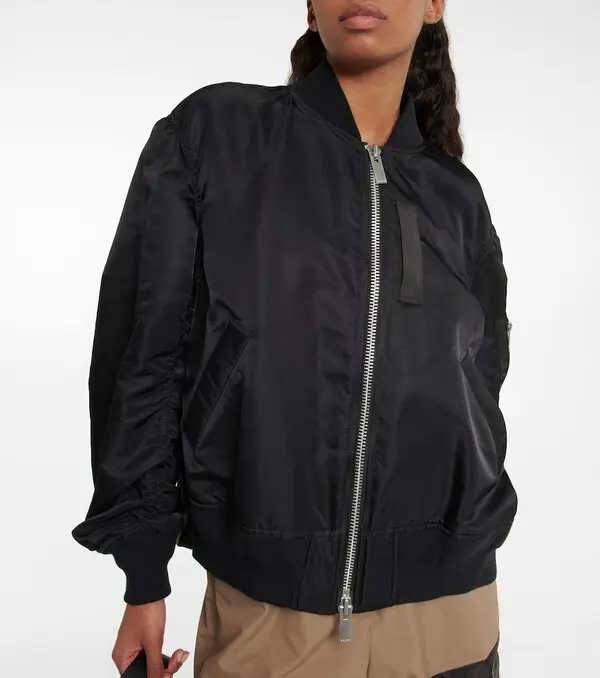 Sacai Nylon Bomber Jacket - Black