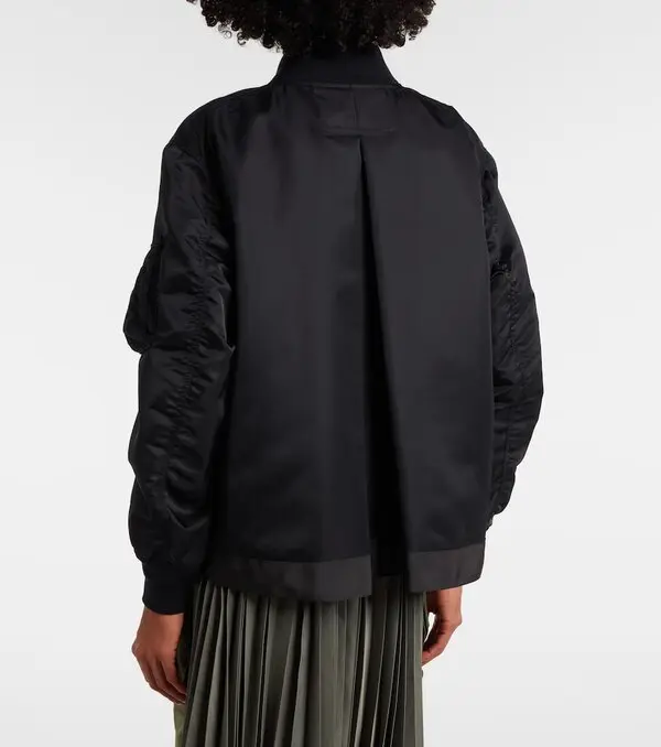 Sacai Nylon Bomber Jacket - Black