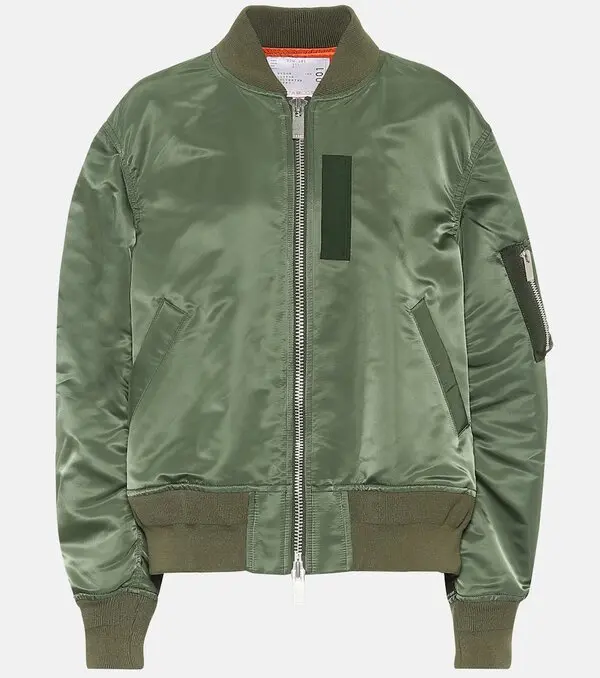 Sacai Nylon Bomber Jacket - Green