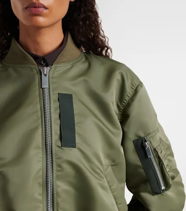 Sacai Nylon Bomber Jacket - Green