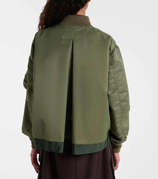 Sacai Nylon Bomber Jacket - Green