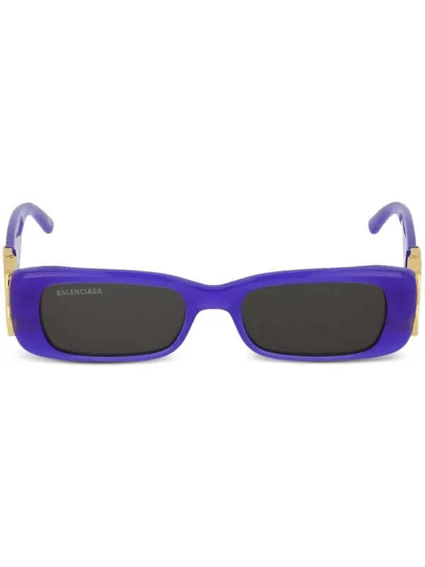 Balenciaga Rectangle Frame Sunglasses - Purple