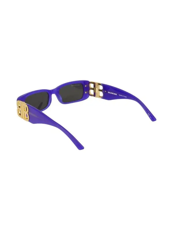 Balenciaga Rectangle Frame Sunglasses - Purple